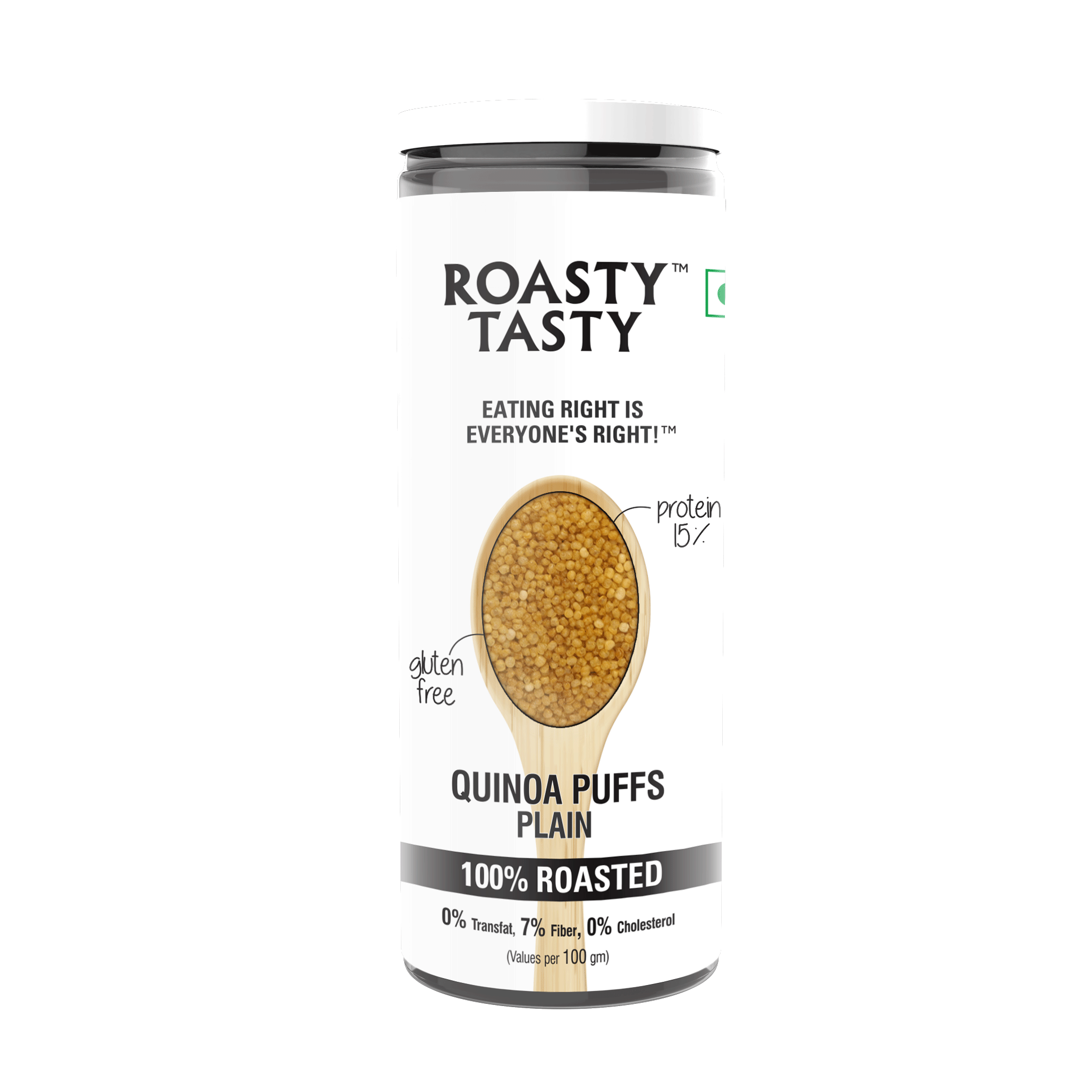 Roasted Quinoa Puffs | Plain | 50g – Roasty Tasty