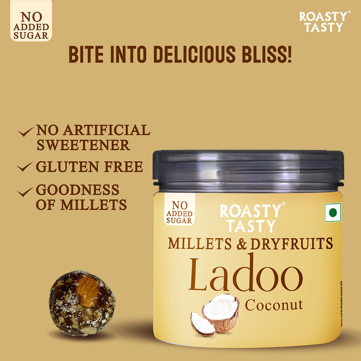 Healthy Sweets by Roasty Tasty | No Added Sugar | Millet & Dry fruits
